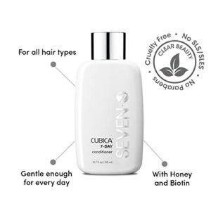 SEVEN Haircare Cubica 7-DAY Conditioner for Women + Men, Detangle and Moisturize Hair, Sulfate Free, Cruelty Free, Paraben Free with Honey, Shea Butter & Pro Vitamin B5, Made in USA, 10.7 oz