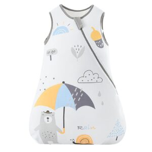 zigjoy baby winter sleeping bag 2.5 tog sleeveless newborn wearable blankets with 2-way zipper cotton sleep sack suitable for baby girl boy 0-6 months