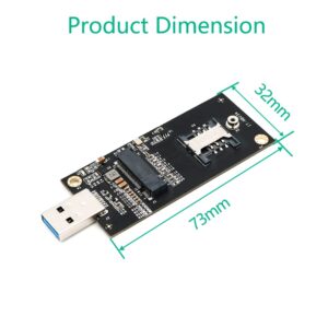 USB to NGFF M.2 Key B Adapter Enclosure with Sim CardSlot for WWAN/LTE Module