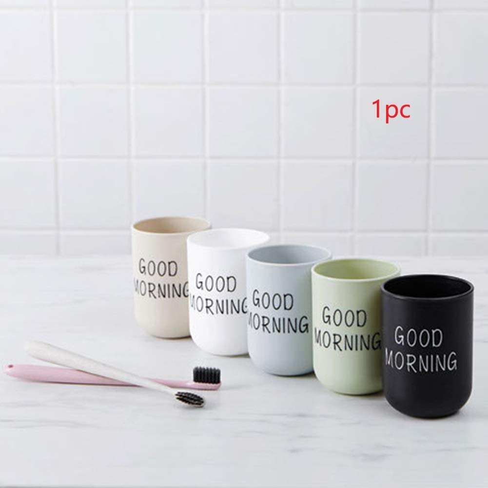 Tumbler Cup Good Morning Cup Toothbrush Holder Toothbrush Cup for Holding Normal Toothbrushes 330ml Lightweight Nice for Home and Travel (Blue)