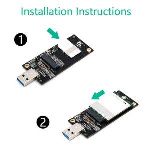 USB to NGFF M.2 Key B Adapter Enclosure with Sim CardSlot for WWAN/LTE Module