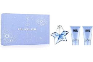 mugler thierry angel gift set .8 oz eau de parfum spray for women w/lotion and shower gel