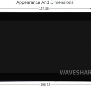 waveshare 7inch DSI LCD with Protection Case, 1024x600 Touch Screen for Raspberry Pi 4 Model B, IPS Display Toughened Glass Capacitive Monitor 5-Points Touch Driver Required