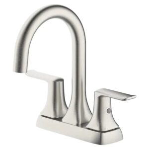 ybw dunmore brushed nickel spot resist watersense bathroom sink faucet with drain