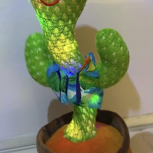 gdTechA Dancing Cactus Toy, TikTok Singing Toy, Lighted Toy, Electronic Repeating Voice for Kids, Cactus Plant Plush, Pets Wriggle Toy, Holiday Mimicking Toy for Kids (Hawaii Style)