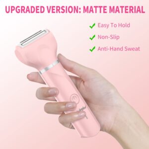 Electric Razor for Women-WUFAYHD Bikini Trimmer 3 in 1 Electric Lady Shaver Rechargeable, Cordless, Wet & Dry Use,Portable,Washable Body Hair Removal for Legs, Underarms, Advanced Electric Ladyshave