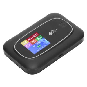 4G LTE Router Portable CAT4 150Mbps Mobile Wireless WiFi Hotspot Mini Travel Router Equipped with LCD Display with SIM Card Slot Fit for Outdoor Travel Home Office