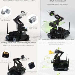 JETANK AI Kit for Jetson Nano Developer Kit (B01) to Build Smart AI Tracked Mobile Vision Robot with IMX219 Camera Sensor Dual-Band Wireless WiFi Bluetooth Monitor Motion Color Detection @XYGStudy