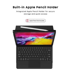 DOMEUN iPad Pro 12.9 inch 2022 Case with Keyboard - Touchpad Keyboard for 12.9-inch iPad Pro - 6th Generation, 5th/4th/3rd Generation - Wireless Detachable - with Pencil Holder for 2022 iPad Pro 12.9