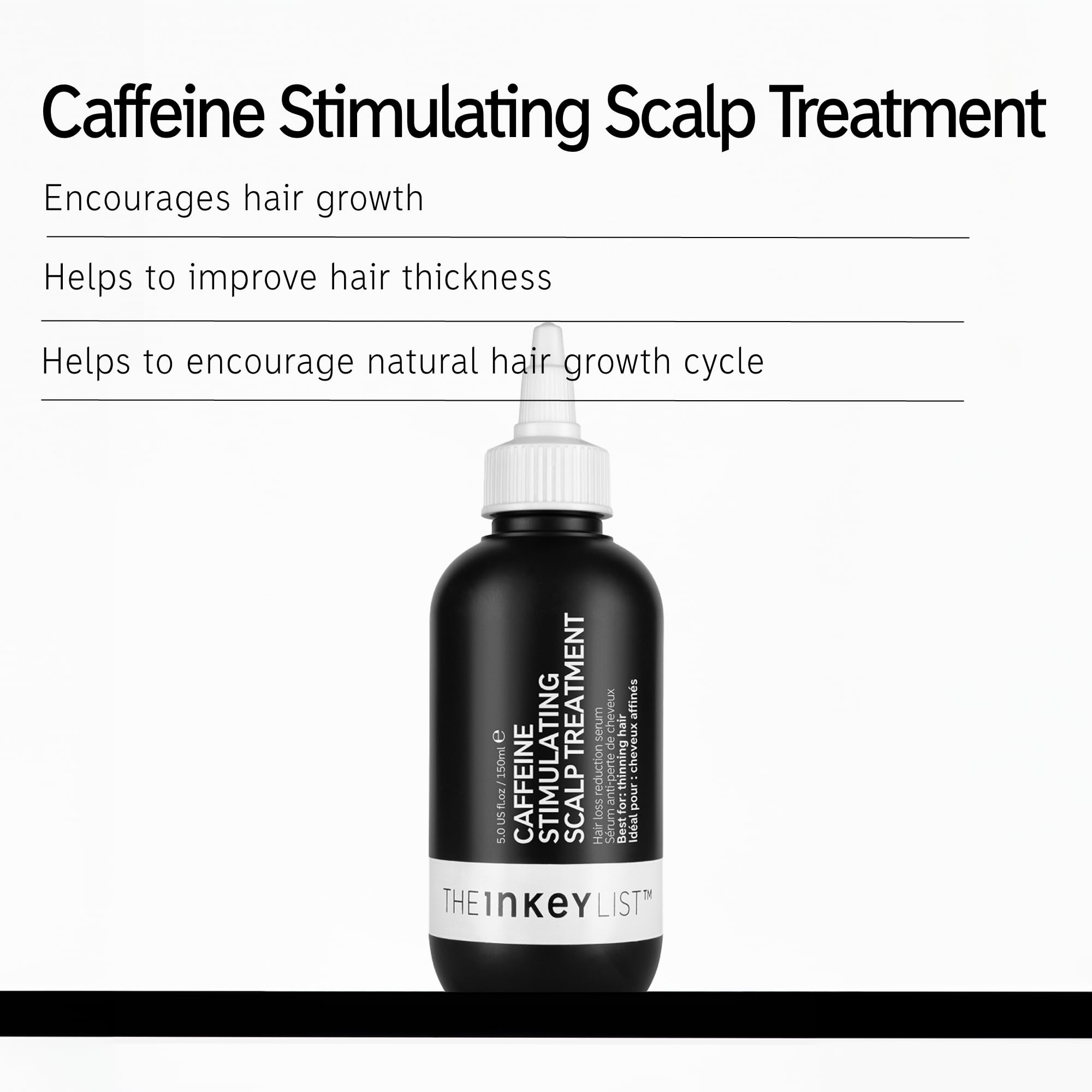 The INKEY List Caffeine Stimulating Scalp Treatment, Contains Redensyl and Caffeine to Encourage Natural Hair Growth Cycle, Leaves Hair Feeling Soft, 5.07 fl oz