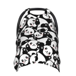 Panda Baby Car Seat Canopy Cover Multi Use Nursing Cover for Newborn Car Seat Canopy Mom Nursing Breastfeeding Covers Newborn Shower Gift