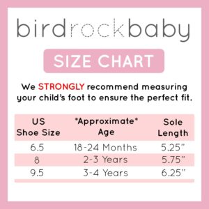 BirdRock Baby Hard Sole Mary Janes - Genuine Leather Shoes for Toddler Girls (Rose Gold, 6.5)