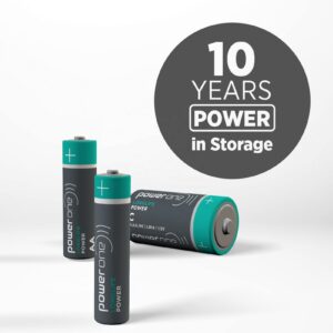 Power ONE LONGLIFE Power C Battery | Long Performing Alkaline Batteries Made in Germany with Up to 10 Years Shelf Life - Pack of 4