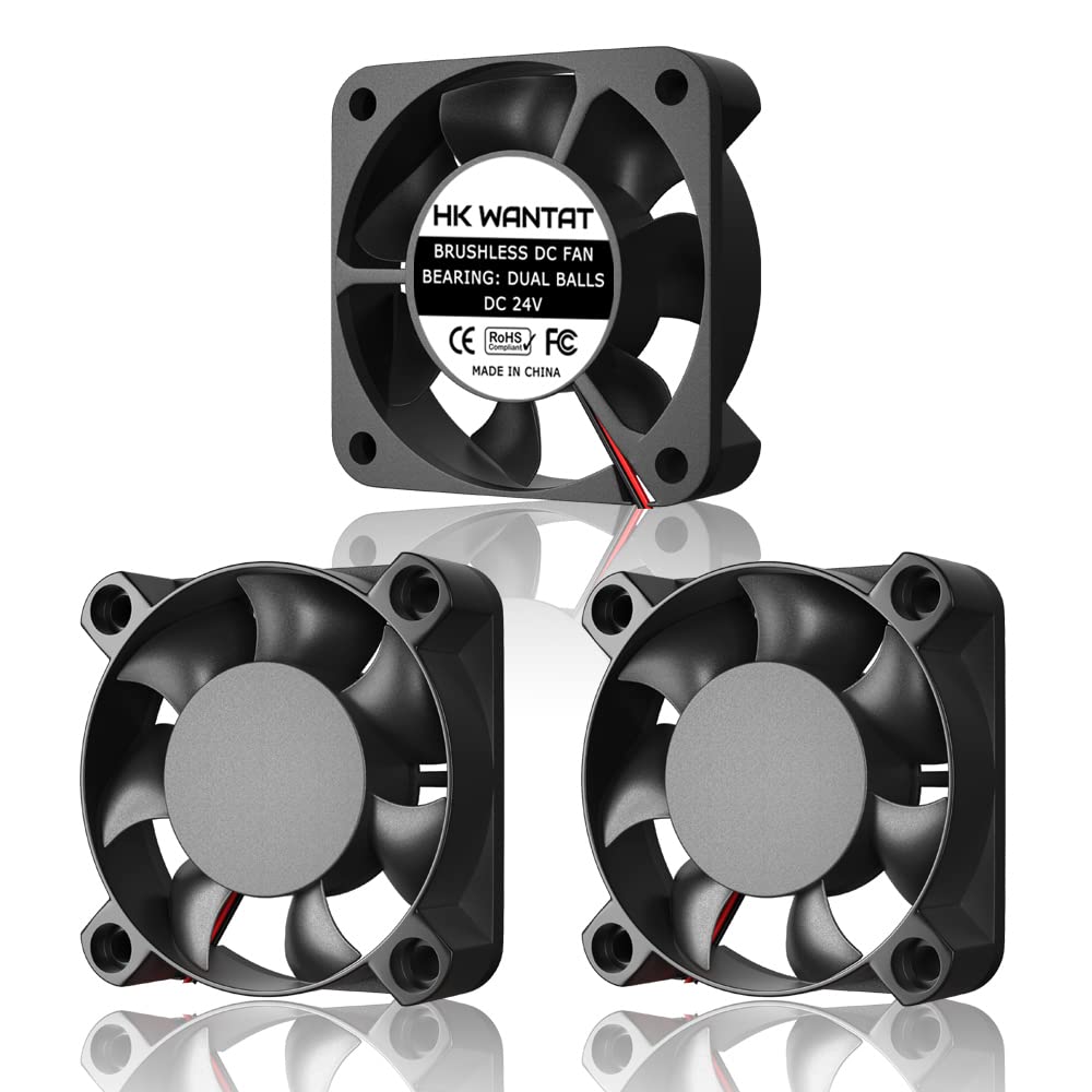 3Pcs HKWANTAT Dual Ball Bearings Brushless DC Cooling 40mm Fan 24v 4010 40x40x10mm 2-Pin