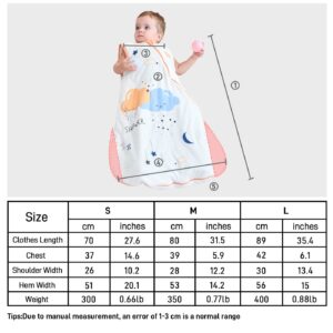 ZIGJOY Baby Winter Sleeping Bag 2.5 TOG Sleeveless Newborn Wearable Blankets with 2-Way Zipper Cotton Sleep Sack Suitable for Baby Girl Boy 0-6 Months