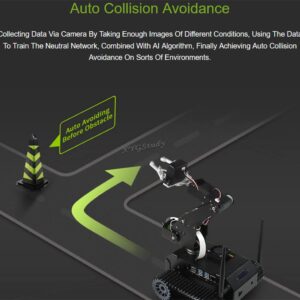 JETANK AI Kit for Jetson Nano Developer Kit (B01) to Build Smart AI Tracked Mobile Vision Robot with IMX219 Camera Sensor Dual-Band Wireless WiFi Bluetooth Monitor Motion Color Detection @XYGStudy