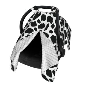 black and white cow skin baby car seat canopy cover multi use nursing cover for newborn car seat canopy mom nursing breastfeeding covers newborn shower gift