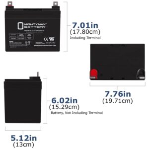 Mighty Max Battery 12V 35AH SLA Replacement Battery for Golden Technology Compass GP600