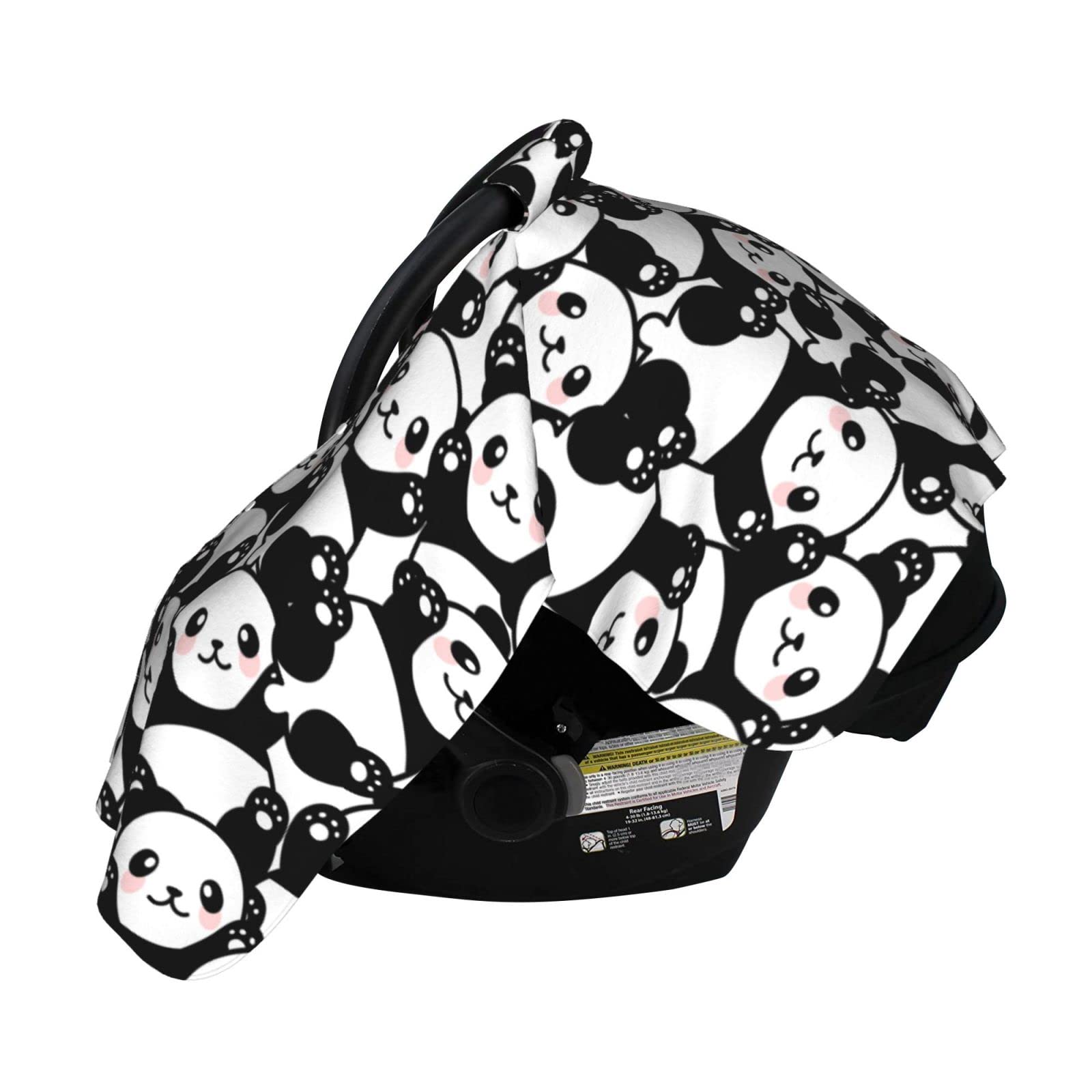 Panda Baby Car Seat Canopy Cover Multi Use Nursing Cover for Newborn Car Seat Canopy Mom Nursing Breastfeeding Covers Newborn Shower Gift