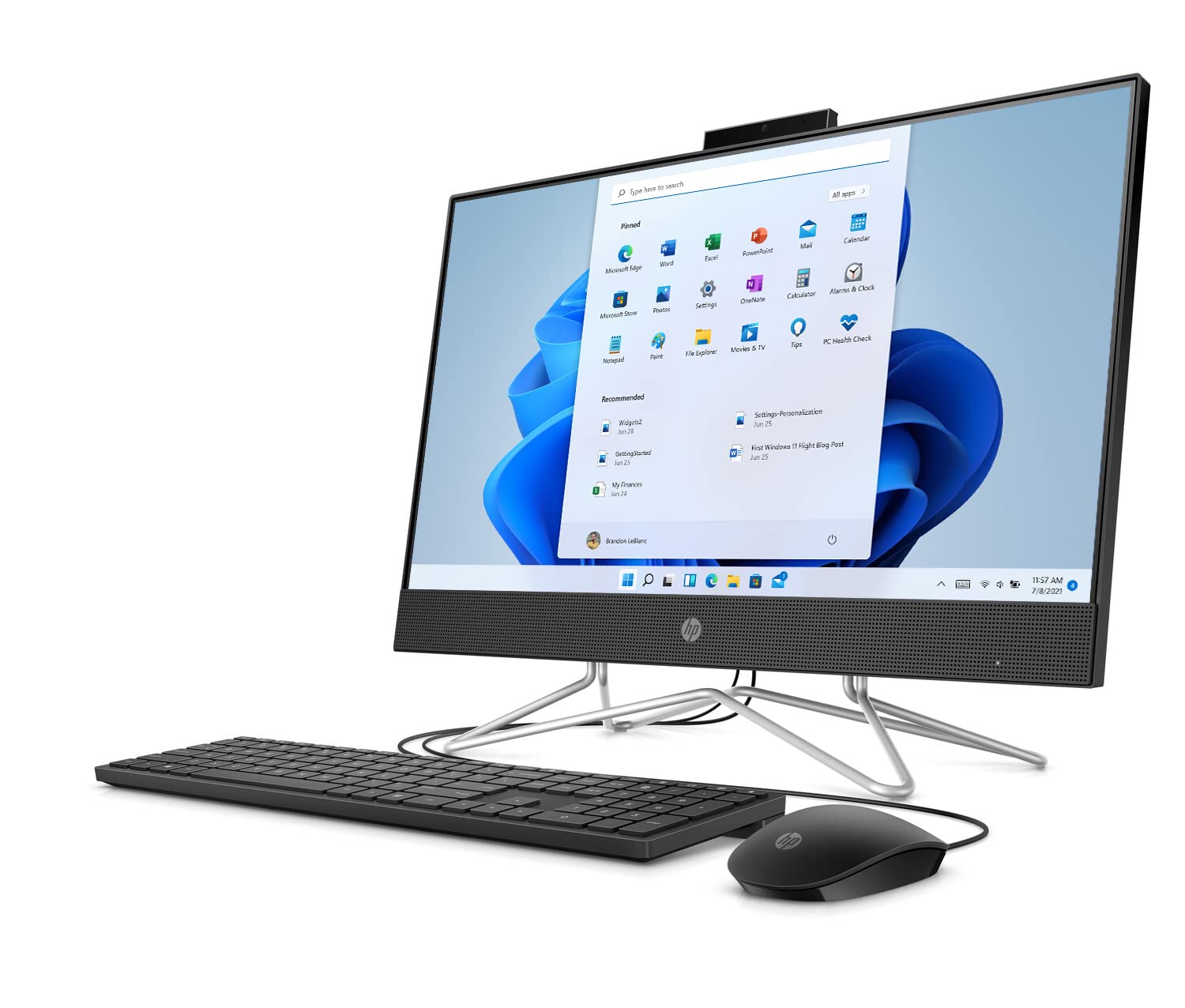 HP [Windows 11 Home] Newest All-in-One Desktop | 23.8" Full HD Screen | Intel Core i5-1135G7 Processor |32GB RAM | 1TB SSD | Webcam | DVD-RW | Black