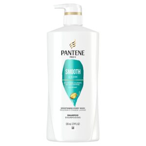 pantene pro-v smooth and sleek shampoo 17.6 fl oz pump bottle