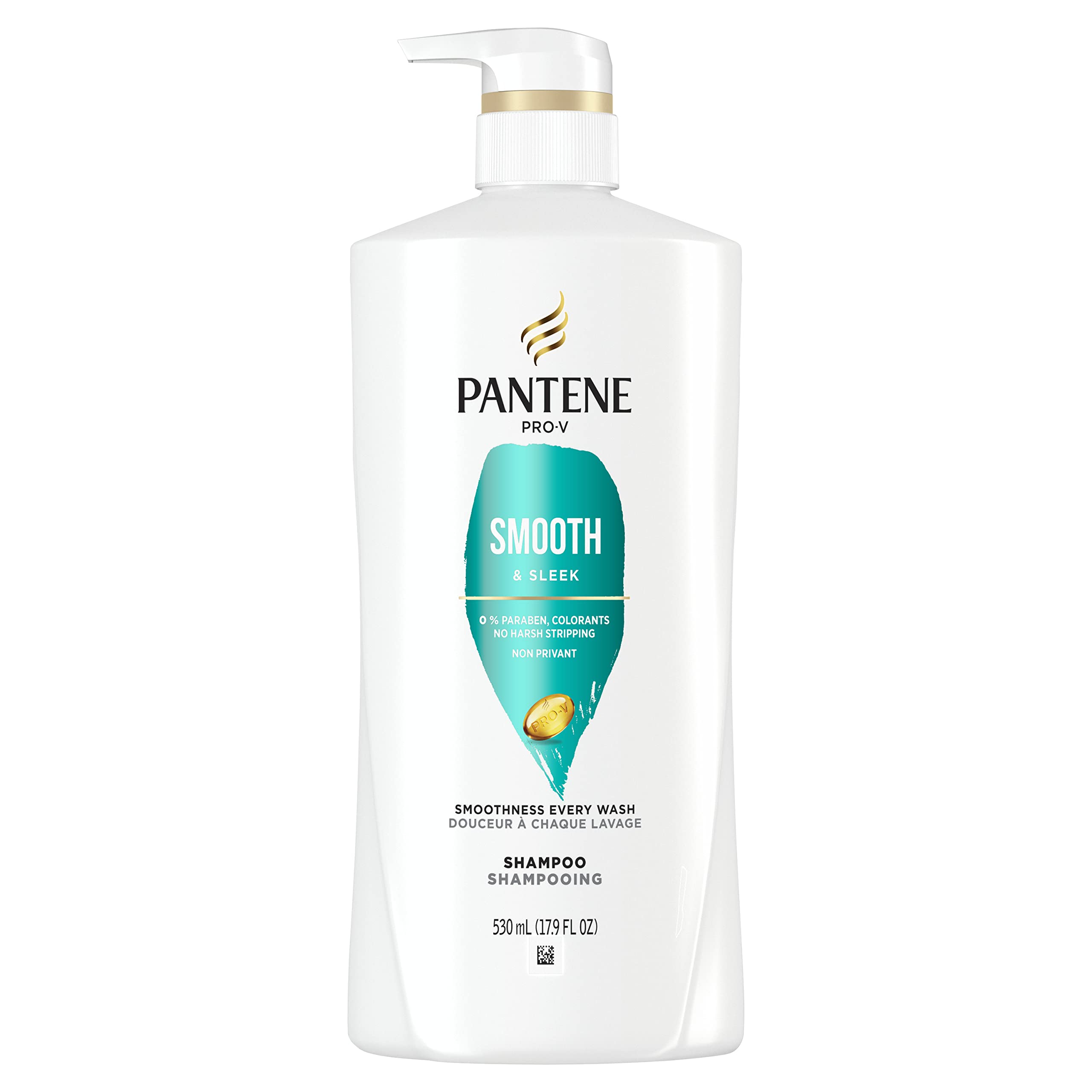 Pantene Pro-V Smooth and Sleek Shampoo 17.6 fl oz Pump Bottle