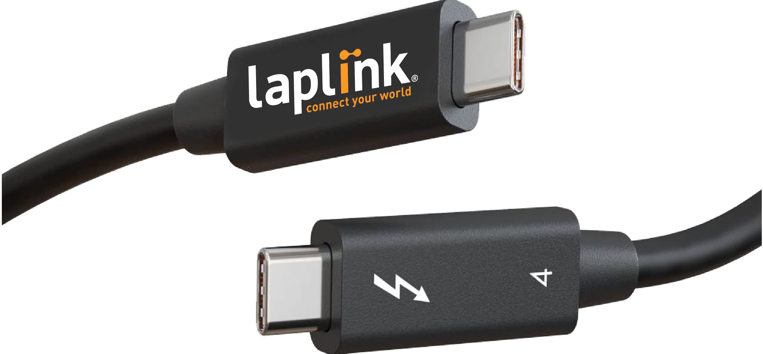 LAPLINK Thunderbolt 4 Ultra-High Speed Transfer Cable, Transfer Cable for PCmover Software (not Included), Compatible with Thunderbolt 3 and 4 Ports, 2.6 ft (0.80 m), 1 Piece.