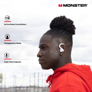 Monster DNA Fit Wireless Bluetooth Earbuds - Noise Cancelling Earbuds with Wireless Charging Case & Built-in Microphone, Water Resistant Bluetooth Headphones & Ear Buds