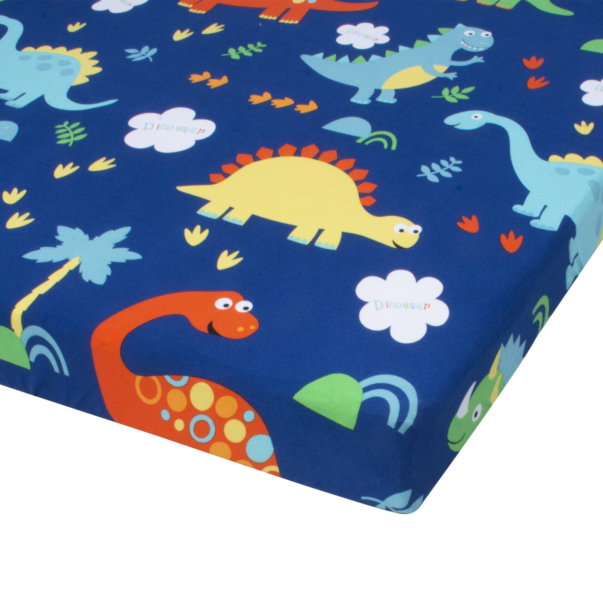 Cloele Square Playard/Playpen Stretch Fitted Sheets Perfect for 36 X 36 Portable Playard Mattresses - Square Pack and Play Crib Sheets - Ultra Soft Polyester Dinosaur Fitted Playpen Sheet for Baby