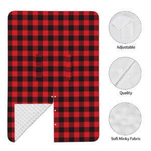 Black and Red Buffalo Check Plaid Christmas Baby Car Seat Canopy Cover Multi Use Nursing Cover for Newborn Car Seat Canopy Mom Nursing Breastfeeding Covers Newborn Shower Gift