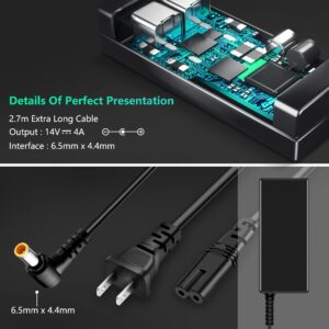 FITE ON 14V AC/DC Adapter Replacement for Samsung LC24F396FHNXZA 23.5" LED-Lit FreeSync Monitor; Samsung SyncMaster 172mp LCD Monitor 14VDC Power Supply Cord Cable PS Charger Mains PSU