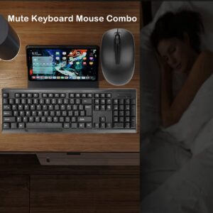 Mechanical Keyboard and Mouse Combo, Wireless Waterproof Mute Gaming Keyboard and 2.4Ghz 1600 DPI Gaming Mouse, for Mac/Windows/PC Gaming