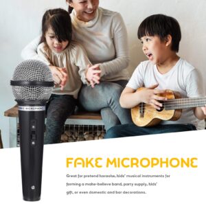 NUOBESTY Toy Microphone Prop for Kids Pretend Microphone Prop Fake Microphone Cosplay Play Mic Toy for Karaoke Costume Prop Party Favors