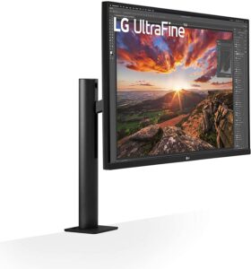 lg newest 32" class ultrafine uhd ips monitor with ergostand | 4k ips display with hdr 10 compatibility | usb type-c connectivity | w/hdmi & usb type-c cables (black)