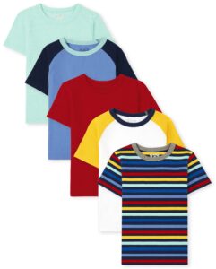 the children's place baby boys' 3 pack and toddler short sleeve knit t-shirts, plane 3-pack, 3t