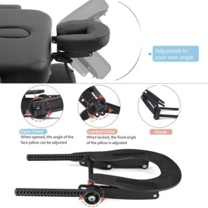 Universal Massage Table Face Cradle & Cushion, Adjustable Massage Chair Spa Bed Headrest & Face Pillow Support, Massage Platform Head Rest Cushion Cradle for Salon Home Mattress Top Massage Kit