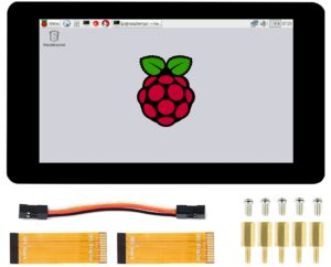 waveshare 7inch dsi lcd 1024×600 touch screen for raspberry pi 4b/3b+/3a+/compute module 4 (cm4)/compute module 3+ (cm3+) toughened glass ips display capacitive monitor 5-points touch driver required