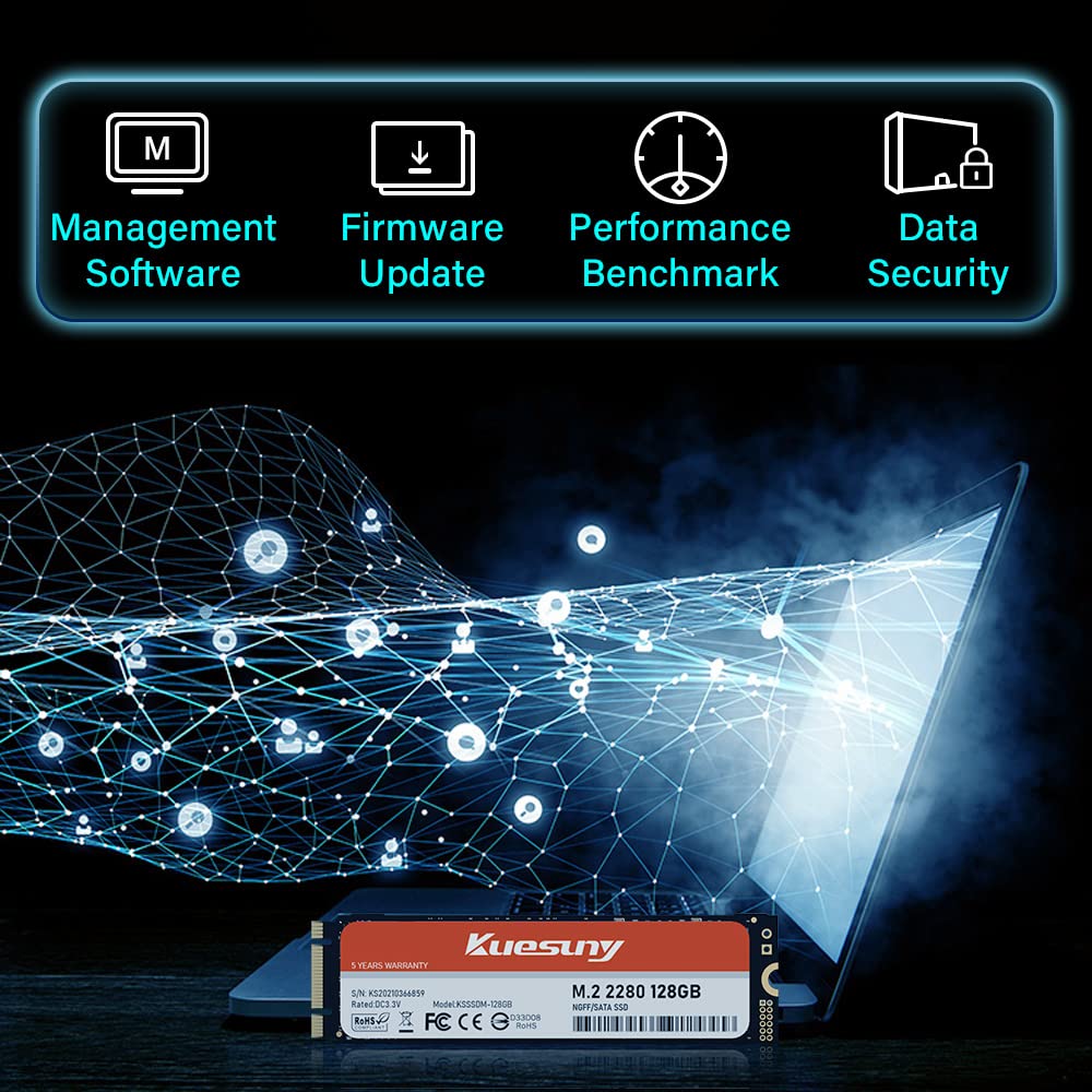 Kuesuny 256GB M.2 2280 PCIe Gen 3X4 NGFF Internal SSD, Solid State Drive, Up to 2000MB/s for Latop and PC(256GB, M.2 2280)