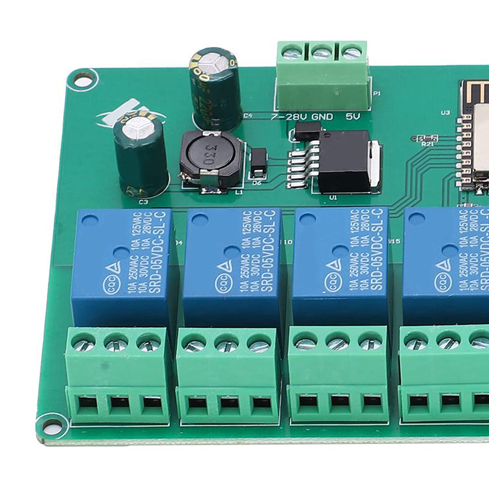 ESP8266 Relay Module 8‑Channel Development Board DC 7‑28V / 5V PCB Relay Module for Smart Home Control