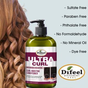 Difeel Ultra Curl 2-PC Curl Enhancing Shampoo & Conditioner Set - Includes Shampoo 12 oz & Conditioner 12 oz.