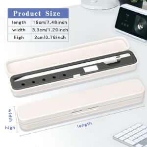 Homelove Carrying Case Compatible with Apple Pencil 1st and 2nd Generation,[Apple Pen Accessories Case] Compact Protective Pencil Case for Apple Pencil 1st/2nd Gen,White with Grey Inner Liner