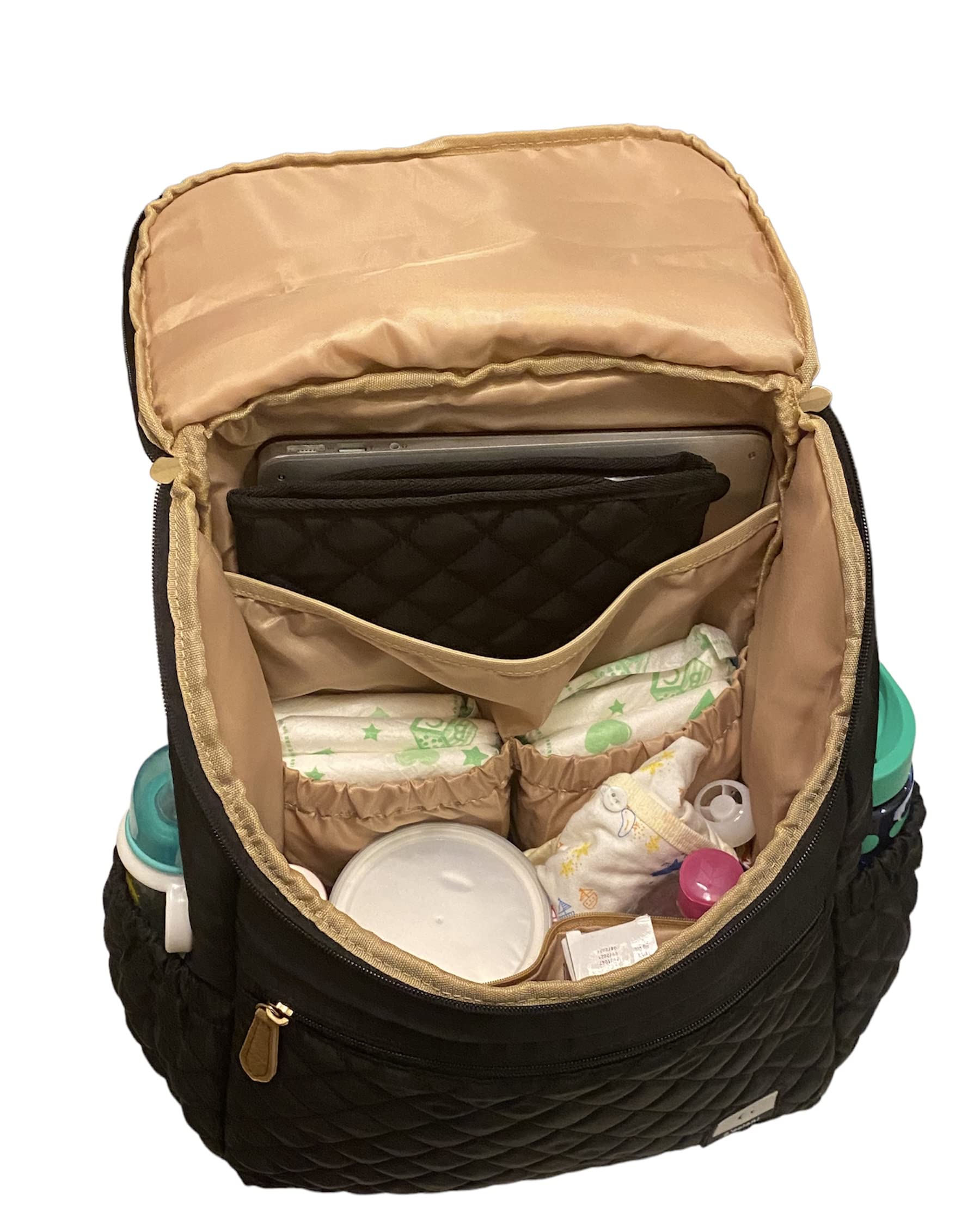 G'ccioni Diaper Bag Backpack, Multifunction,Travel Bag,Nappy Changing Mat,Double Compartments, StrollerStraps,Waterproof