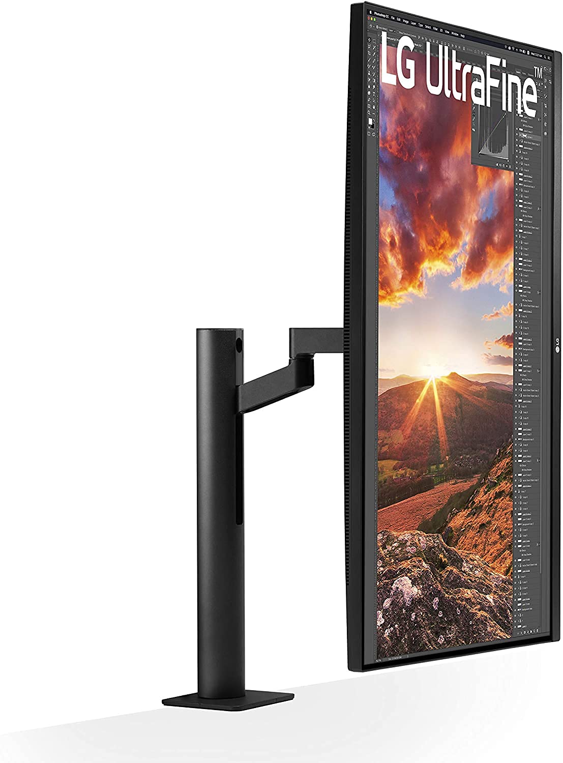 LG Newest 32" Class Ultrafine UHD IPS Monitor with ErgoStand | 4K IPS Display with HDR 10 Compatibility | USB Type-C Connectivity | W/HDMI & USB Type-C Cables (Black)