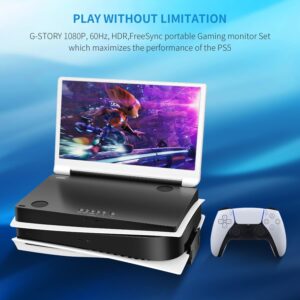 G-STORY 15.6" Inch IPS 1080p 60Hz Portable Monitor Gaming Display Integrated with P5(not Included) 1080P with 2 HDMI Ports,FreeSync,Built-in 2 of Multimedia Stereo Speaker