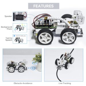 SunFounder Raspberry Pi Ultimate Starter Kit for Raspberry Pi 4B 3B+ 400 with Raspberry Pi Smart Video Robot Car Kit