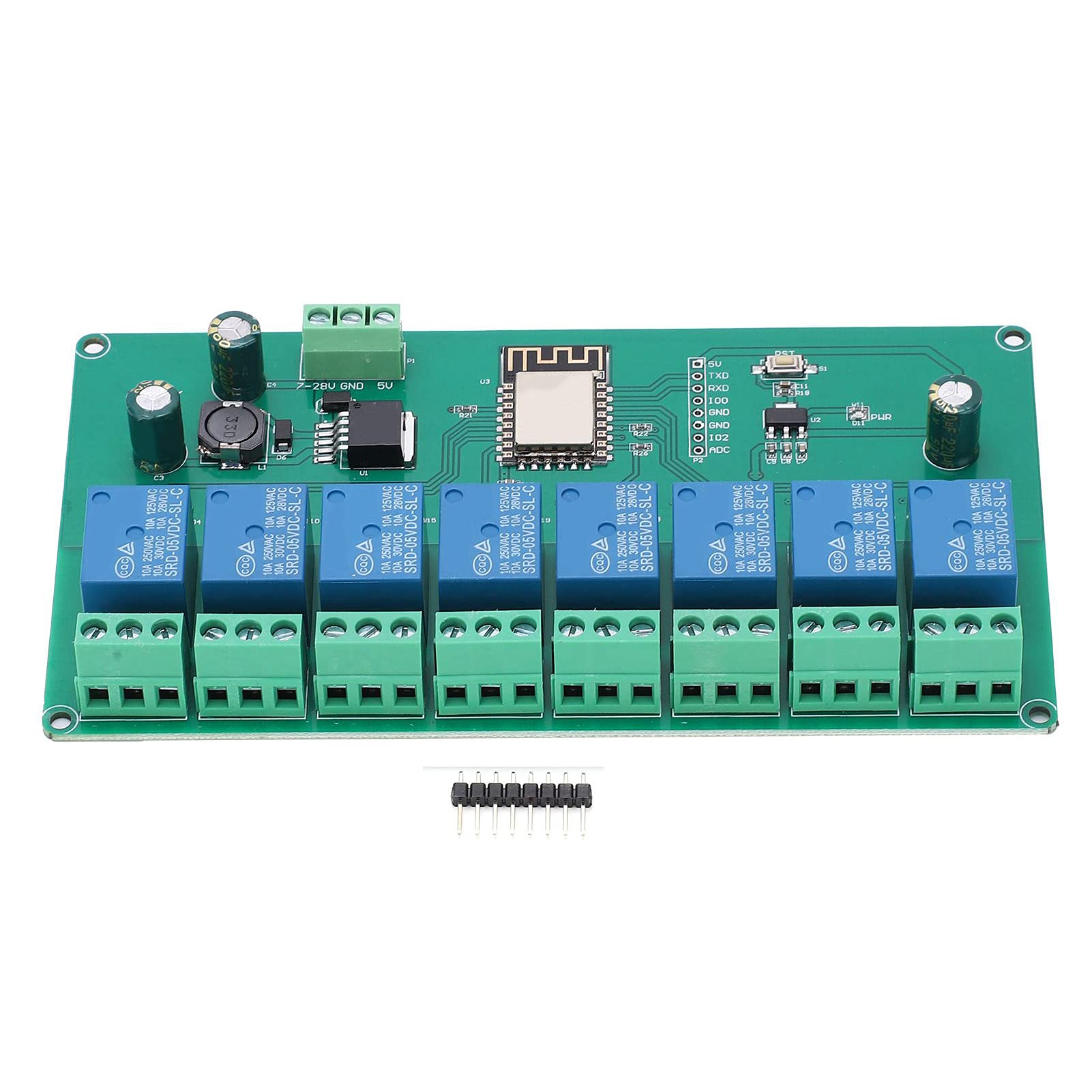 ESP8266 Relay Module 8‑Channel Development Board DC 7‑28V / 5V PCB Relay Module for Smart Home Control