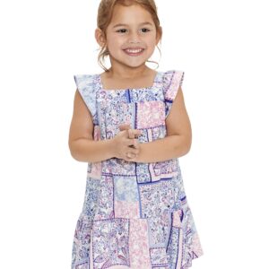 The Children's Place Baby Girls' and Toddler Sleeveless Dressy Special Occasion Dresses, Navy Flutter, 5T