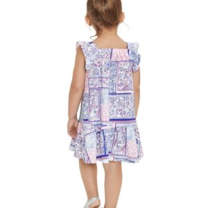 The Children's Place Baby Girls' and Toddler Sleeveless Dressy Special Occasion Dresses, Navy Flutter, 5T