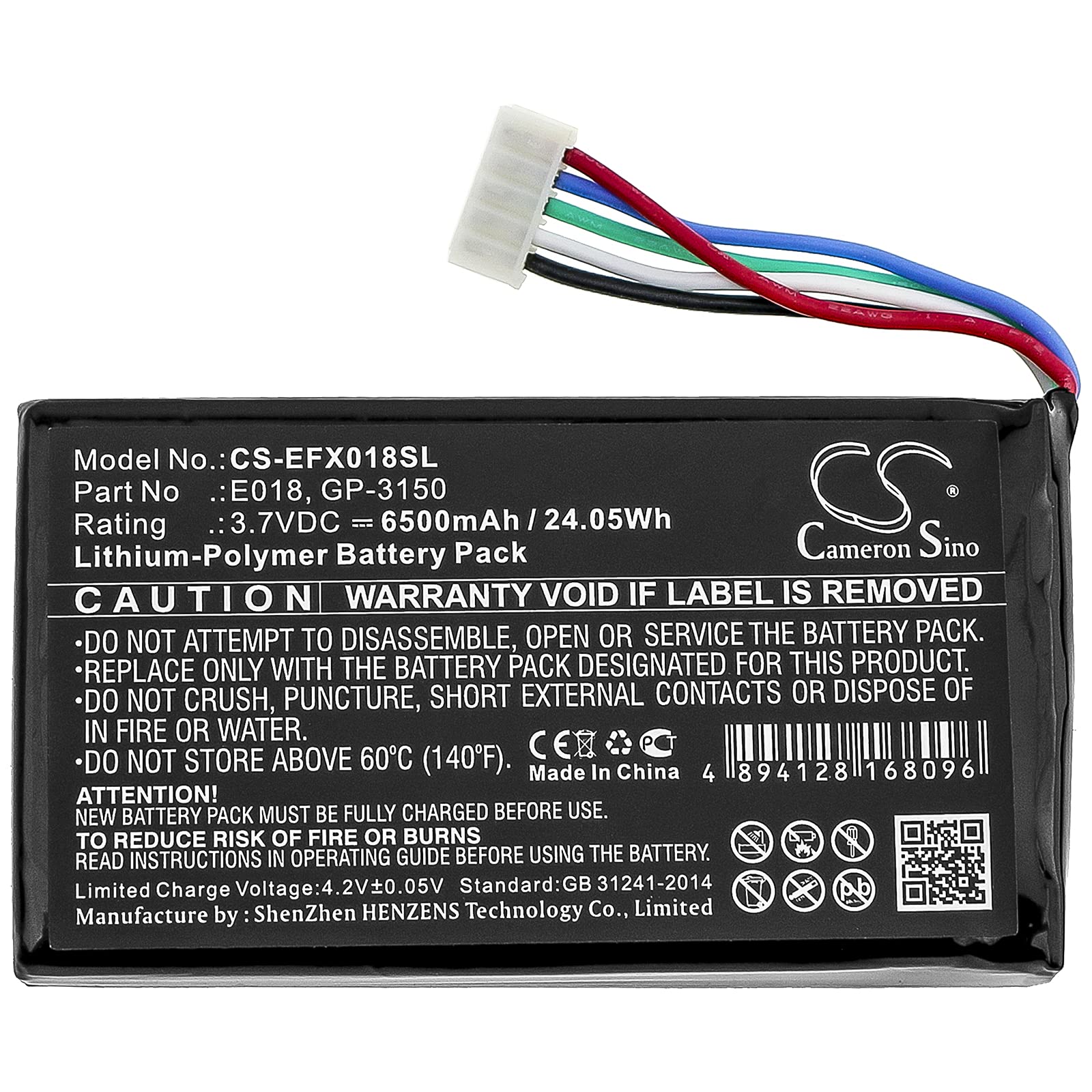 Replacement Battery for EXFO OX1,OX1 Optical Fiber Multimeter,OX1 Optical Explorer,fit Part no E018,GP-3150