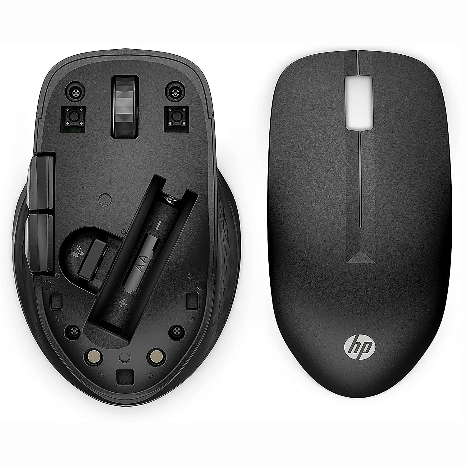 HP 430 Multi-Device Wireless Mouse (Black) - Bluetooth 5.2 & 2.4 GHz USB Receiver Dongle - 4000 DPI Cursor Tracking, 4 Customizable Buttons, 2-Year Battery - Windows, MacOS, Chromebook (3B4Q2AA#ABL)